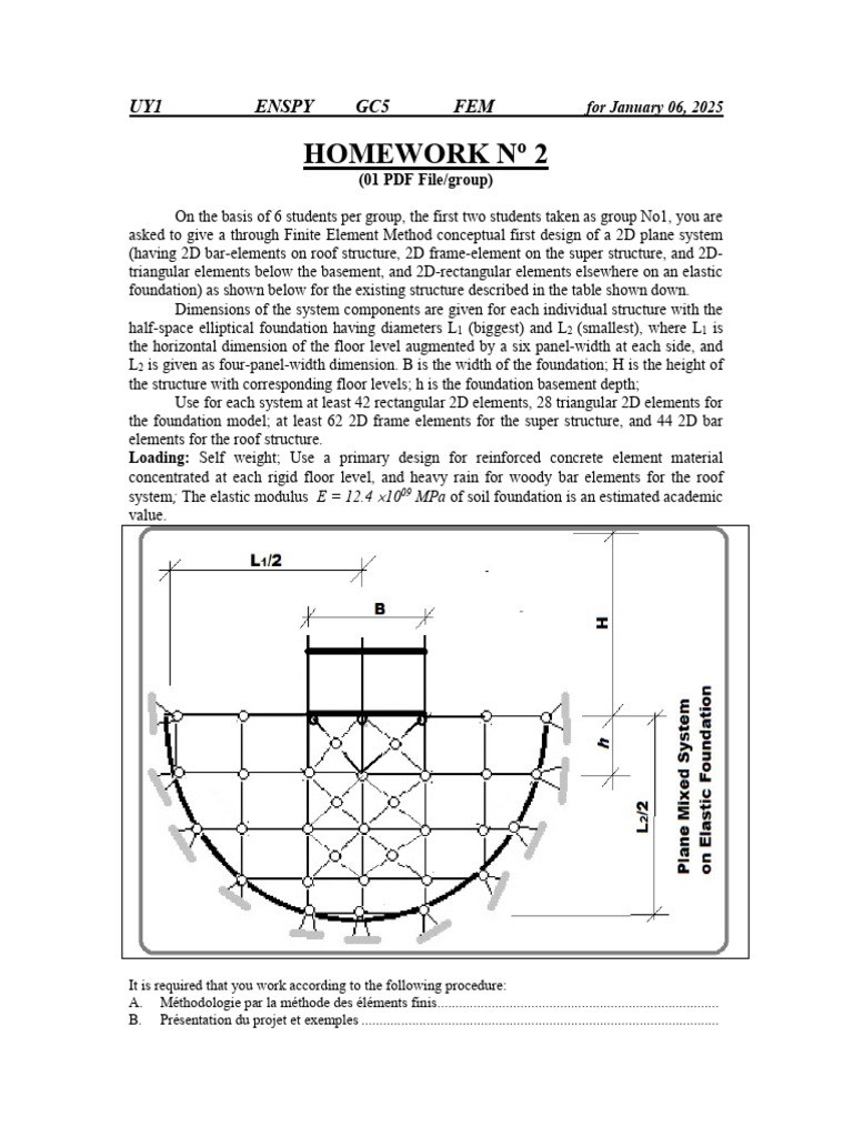 Fem Hw Enspy Gc5 Dec 2024 | PDF | Finite Element Method | Structural Engineering