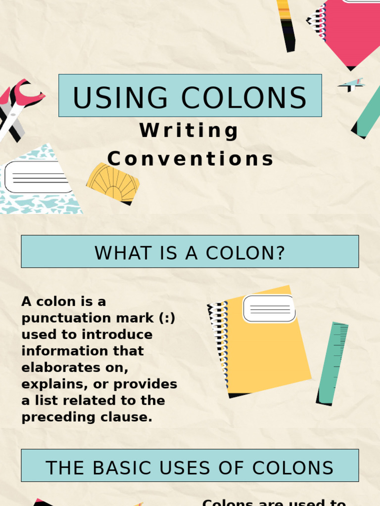 Using Colons Education Presentation in Blue and Green Sketch Style ...