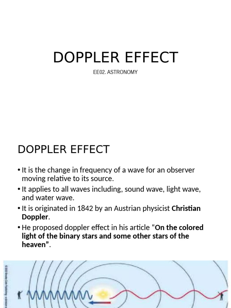 Doppler Effect | PDF