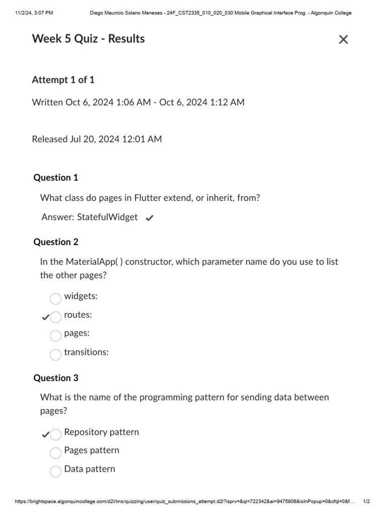 Quiz 5 | PDF