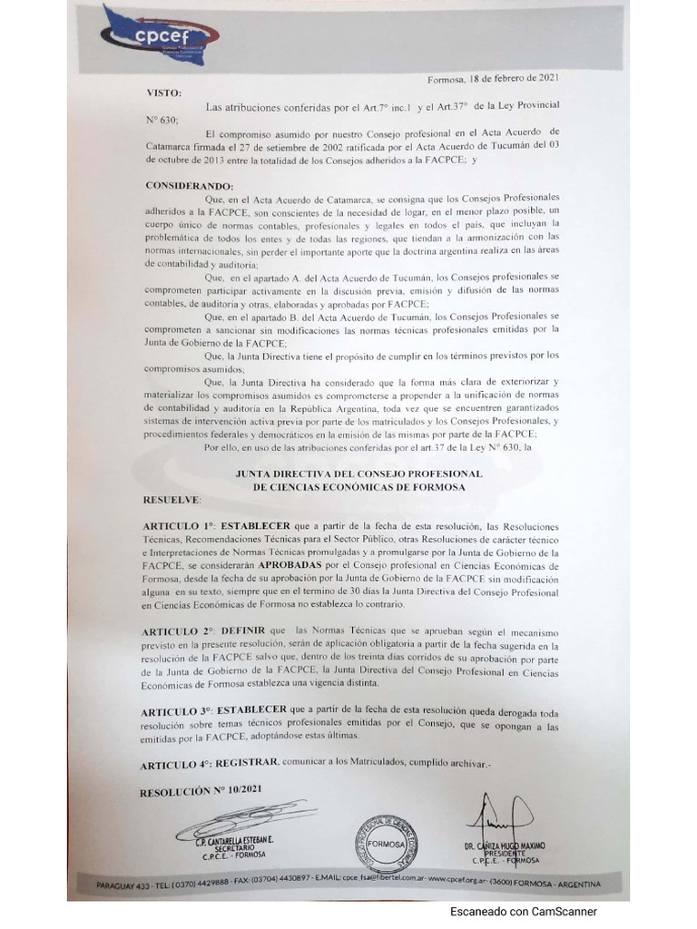 10 2021 Resol. Aprobacion Automatica | PDF