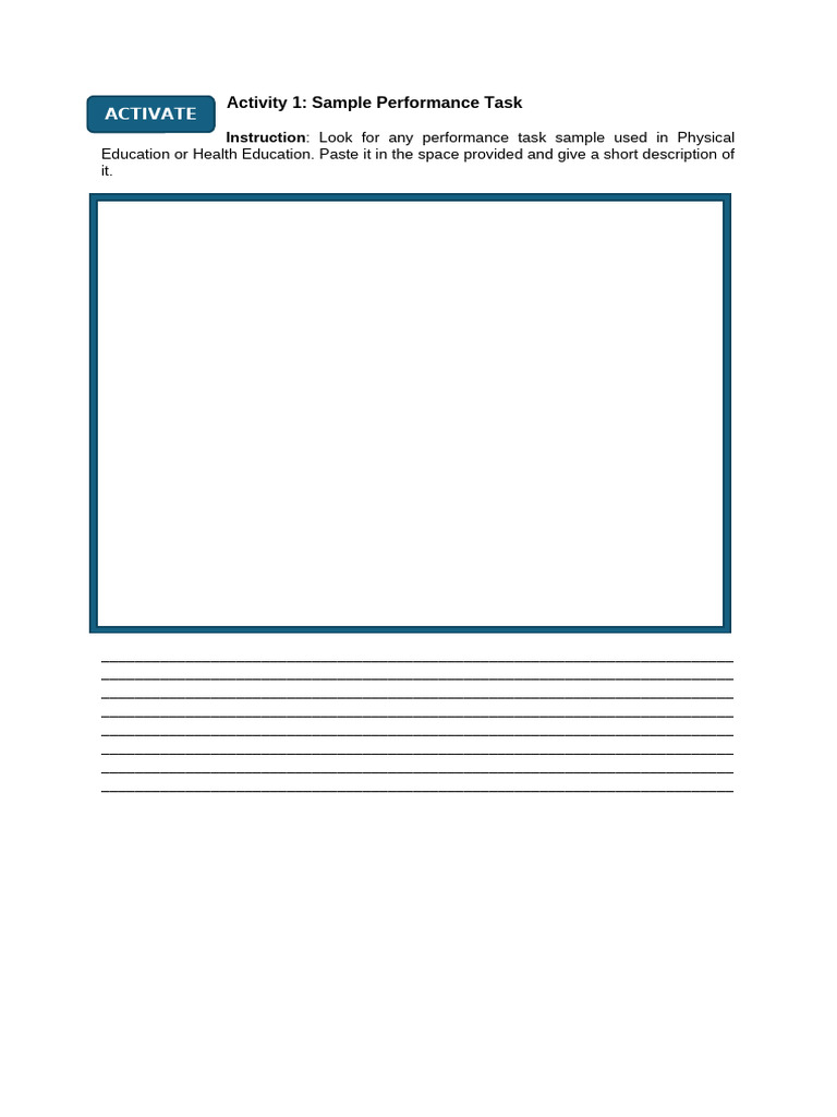 Activate - Activity 1 | PDF