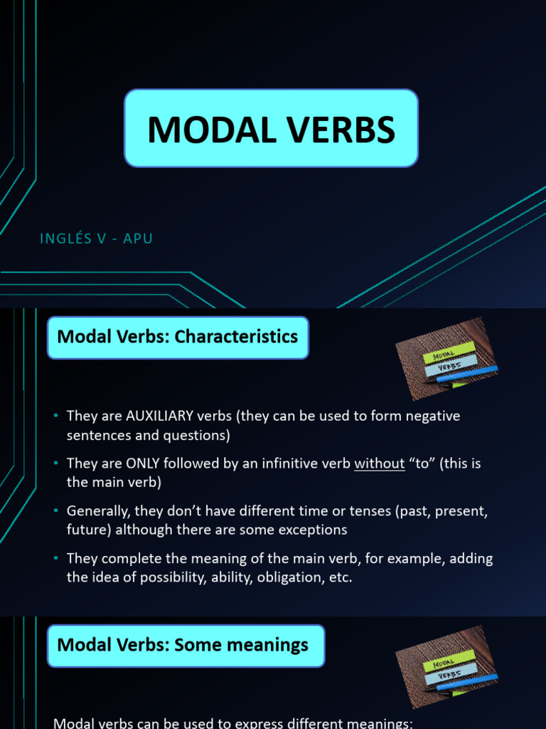 Modal Verbs | PDF