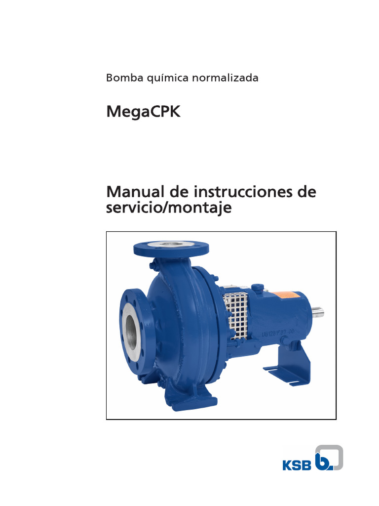 Manual Servicio Megacpk | PDF | Rodamiento (Mecánico) | Bomba