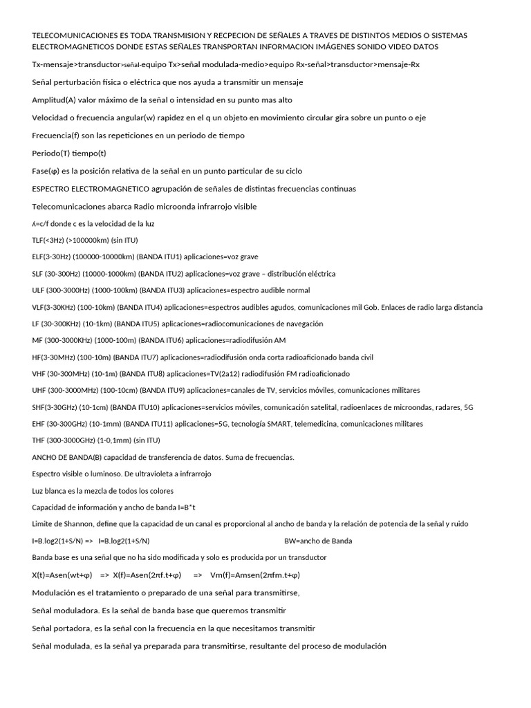 TELECOMUNICACIONES | PDF | Modulación de frecuencia | Radio