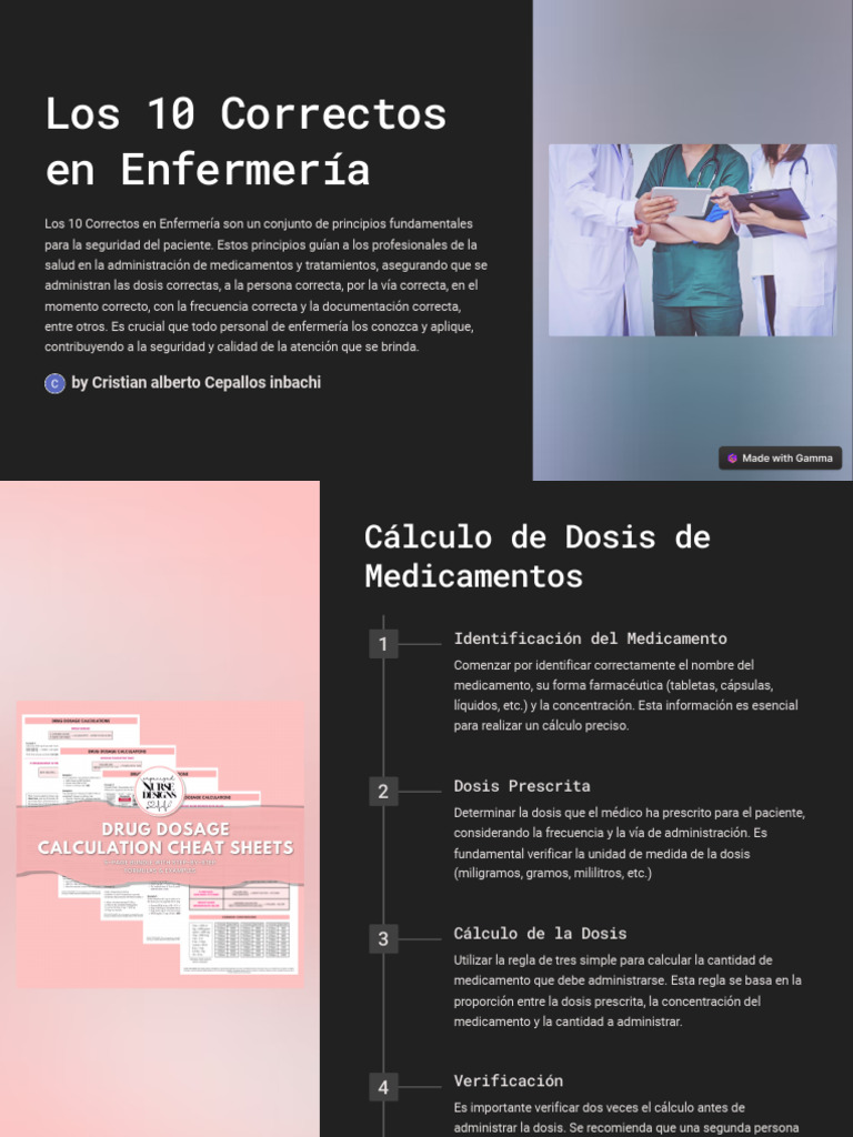 10 Correctos en Enfermería según OMS | PDF | Presión sanguínea ...