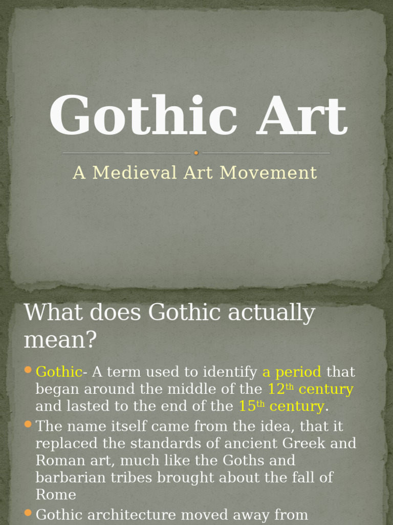 Gothic Art: A Medieval Art Movement | PDF | Gothic Architecture ...