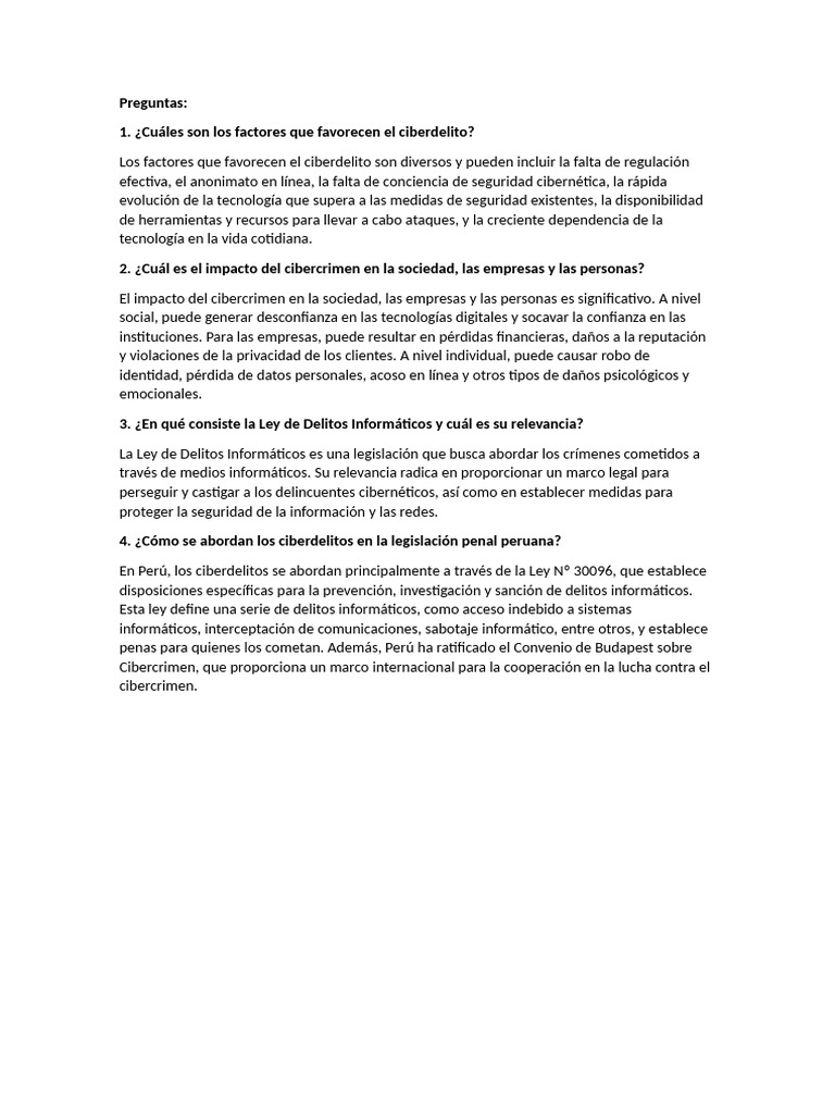 Preguntas en clase | PDF