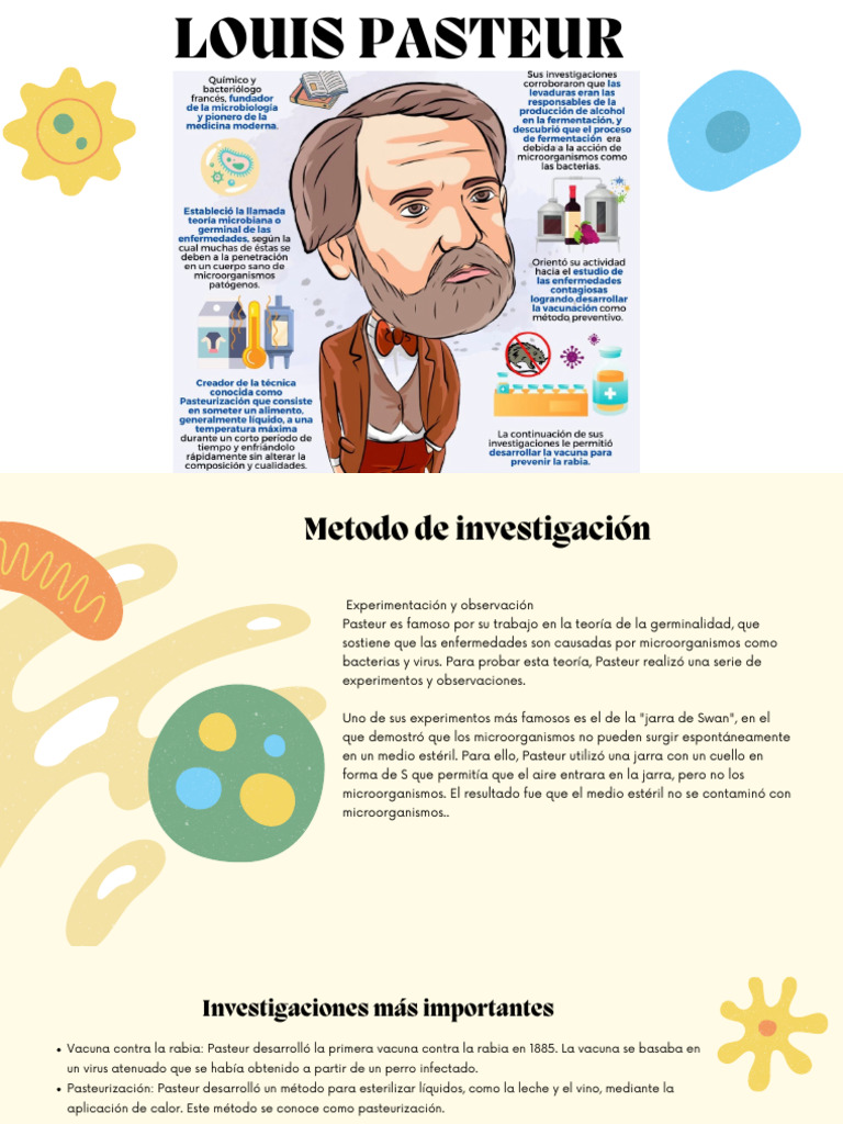 Logros de Louis Pasteur en Microbiología | PDF