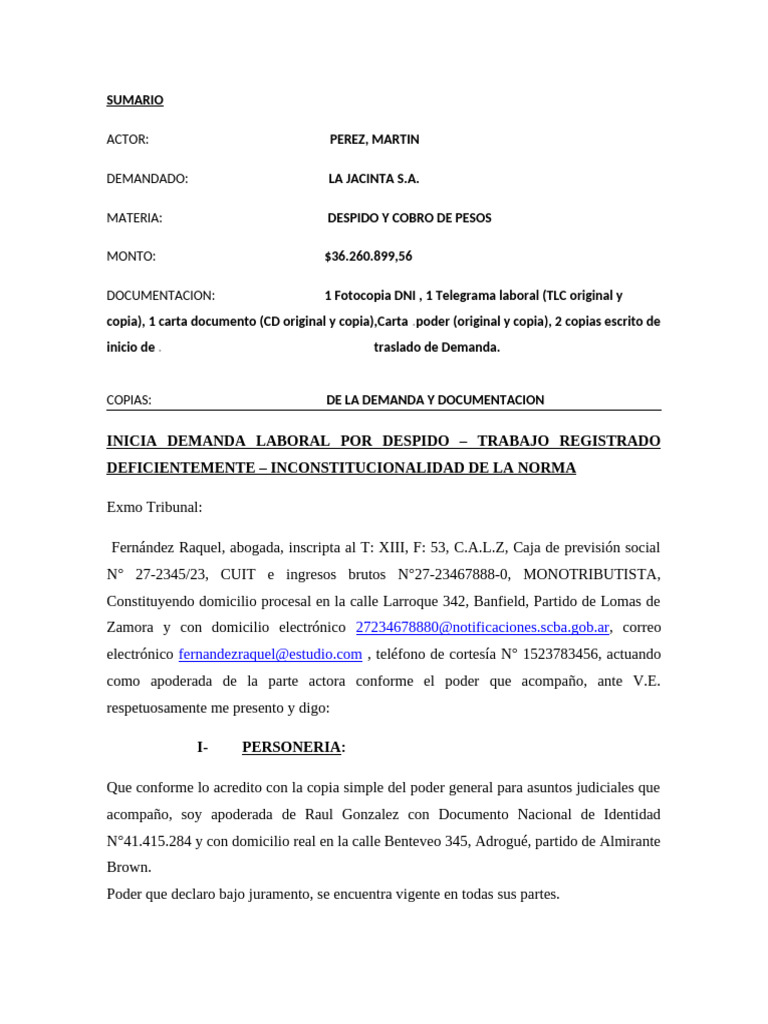 TP pp3 | PDF | Demanda judicial | Justicia