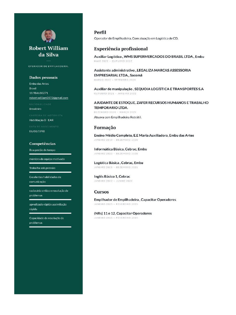 Curriculo Robert 2 | PDF