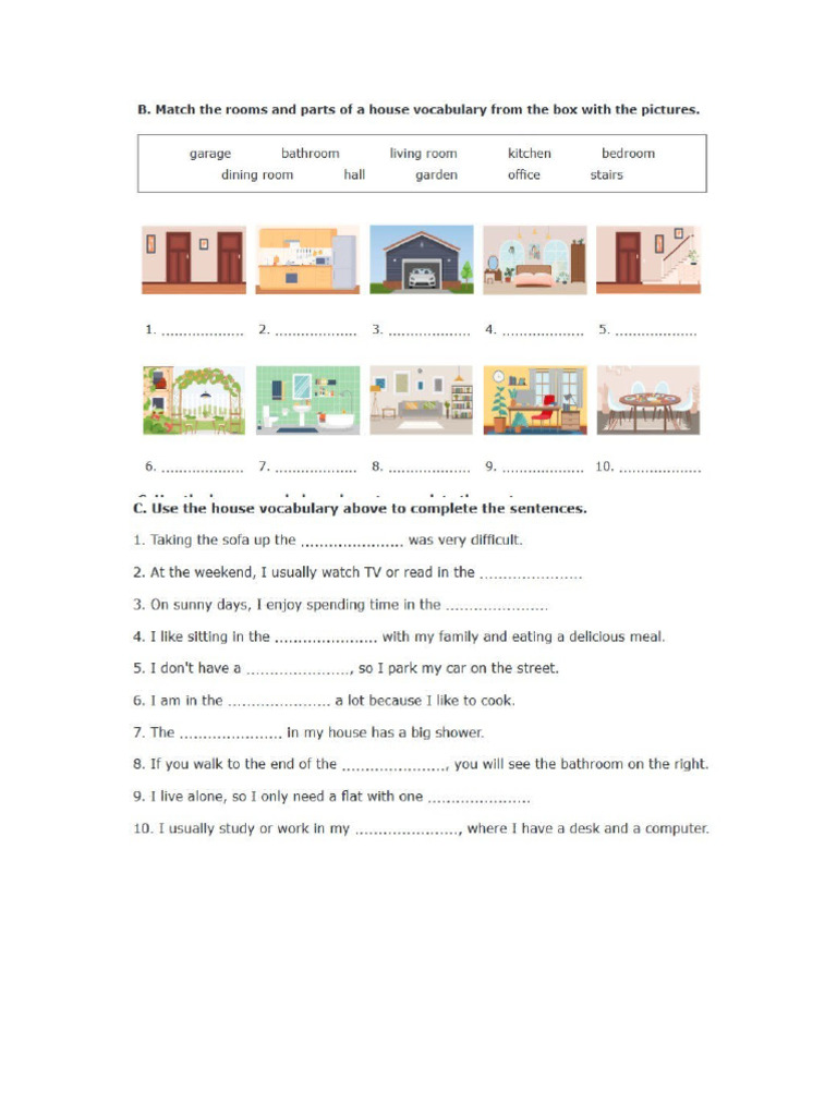 Review House There is Are Prepositions Place | PDF
