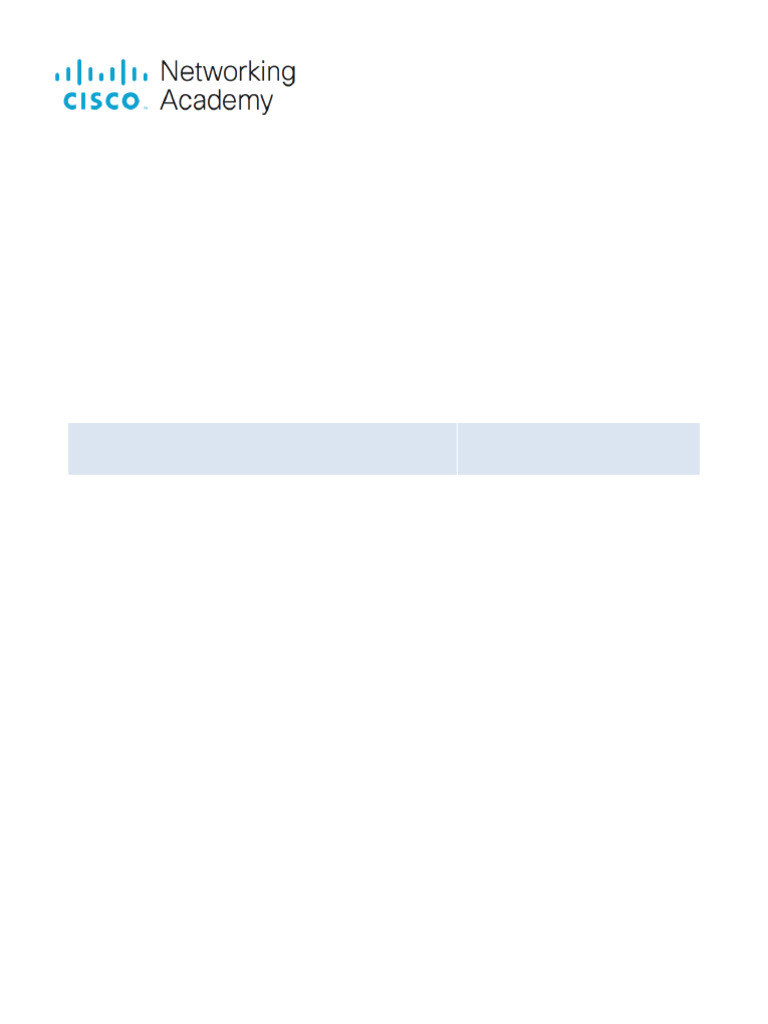 1.6.1 Packet Tracer - Implement A Small Network - ILM | PDF | Enrutador (Computación) | Dirección IP