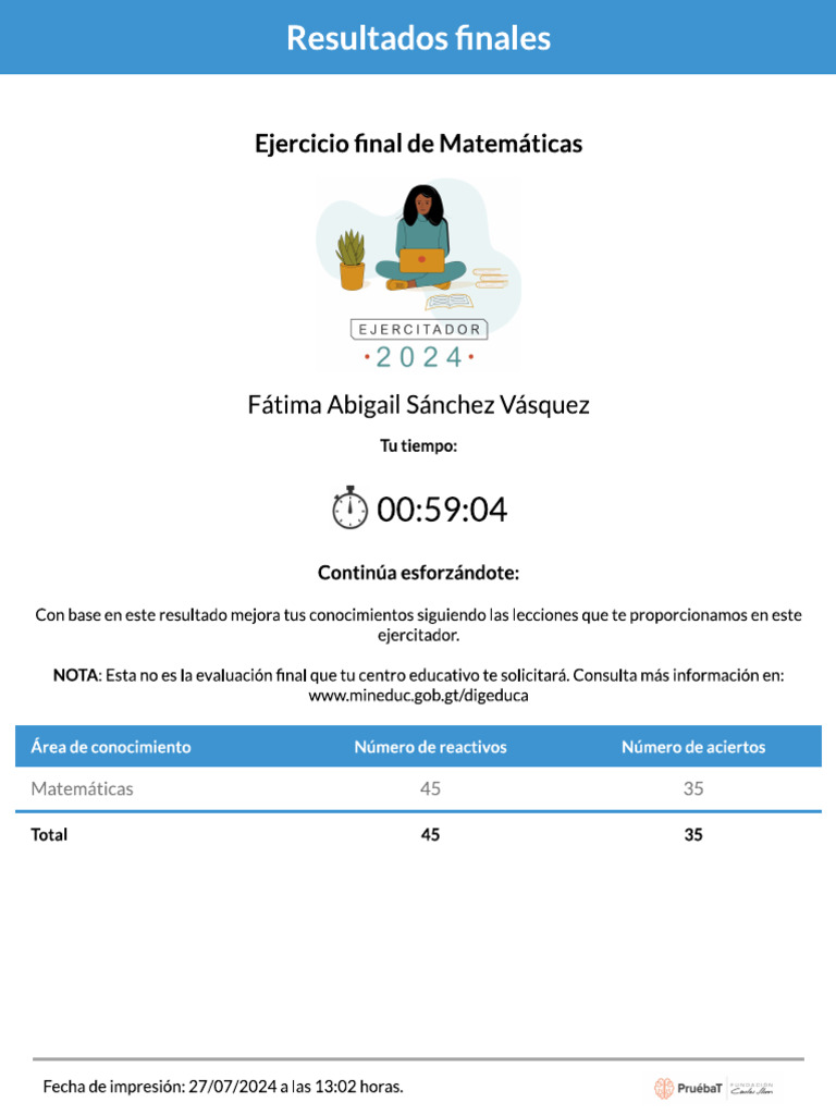 Prueba T Mate Final | PDF