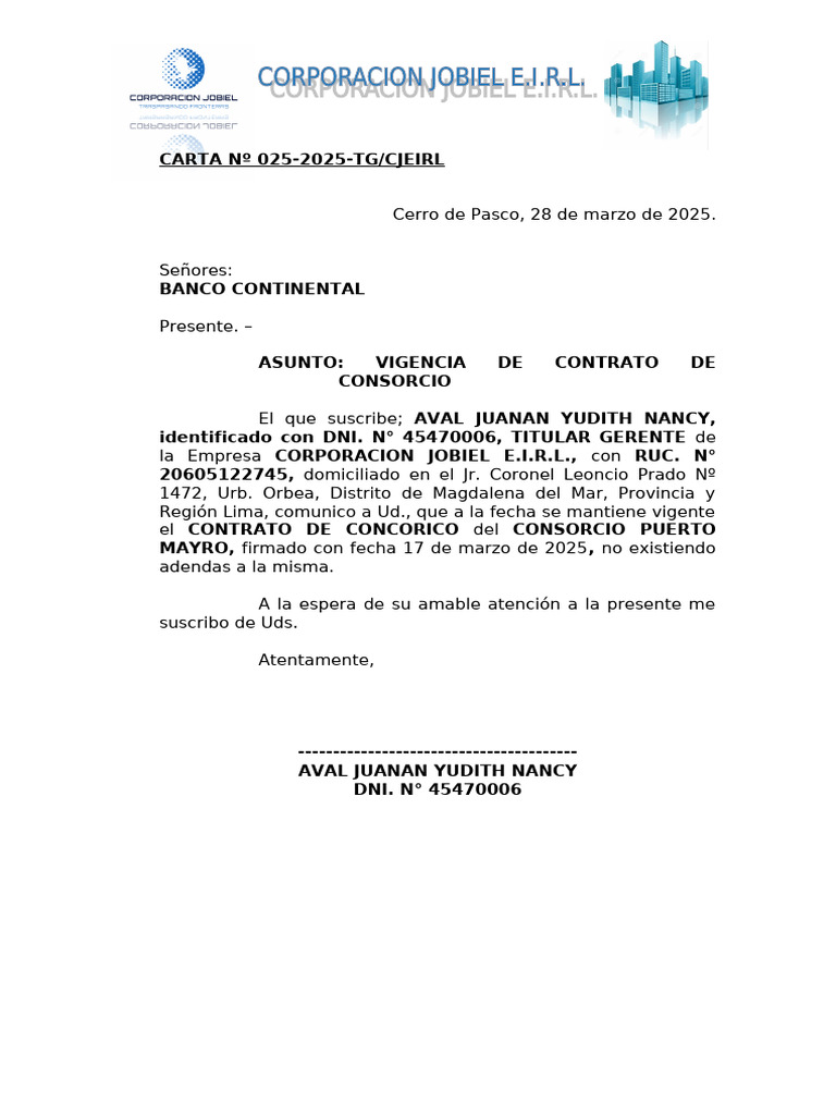 Vigencia de Contrato | PDF