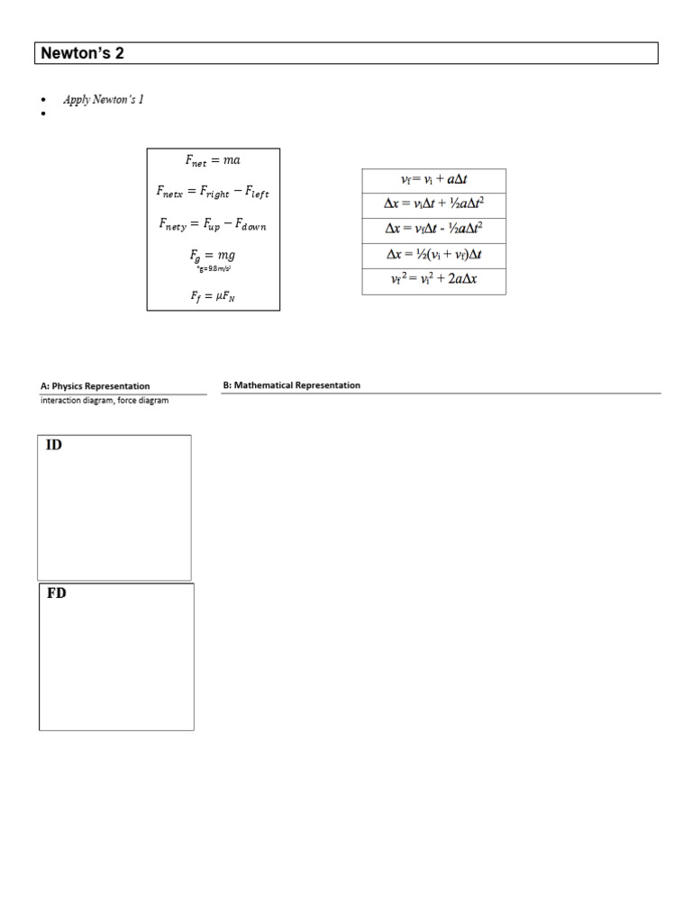 WS9-Newton's 2nd Law Problem Solving 2 | PDF | Force | Friction