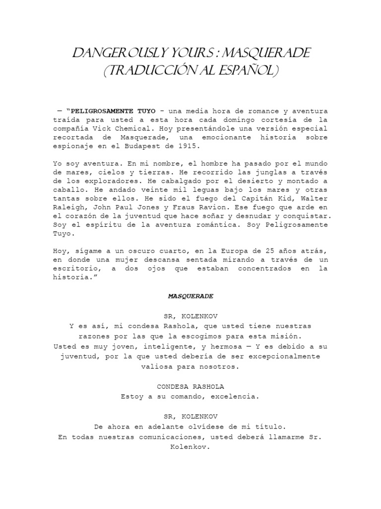 Dangerously Yours,, Traduccion | PDF