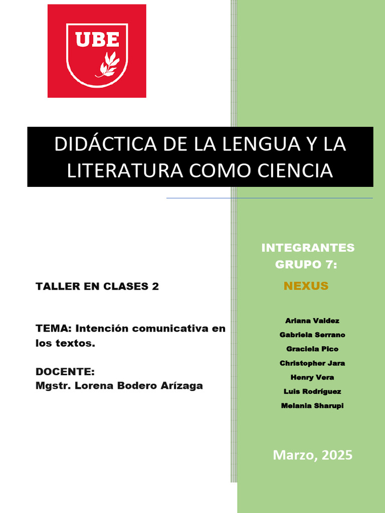 TALLER EN CLASES 2_LENGUA (1) | PDF
