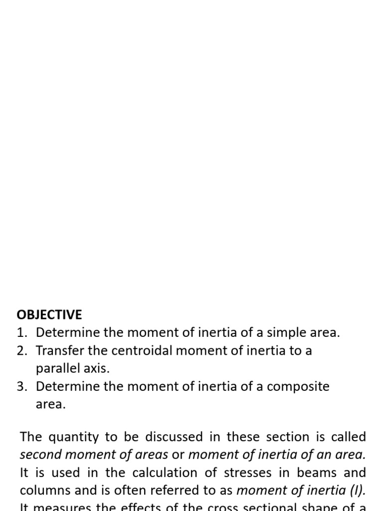 Moment of Inertia of Plane Area | PDF | Euclidean Geometry | Elementary Geometry