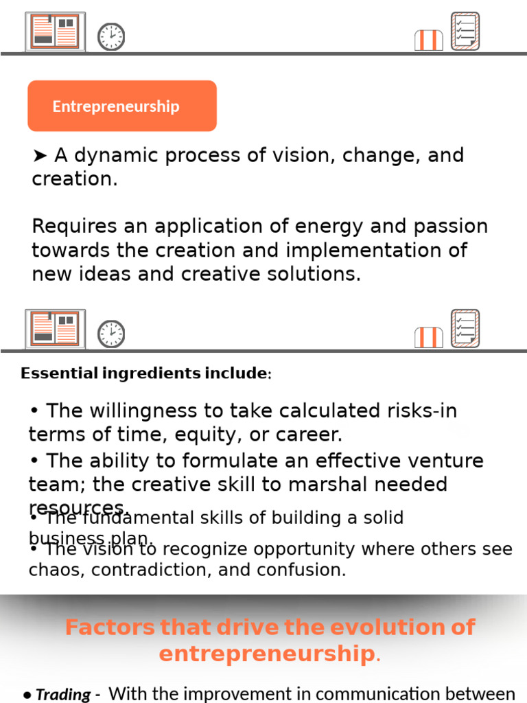 Evolution of Entrepreneurship Overview | PDF | Entrepreneurship ...