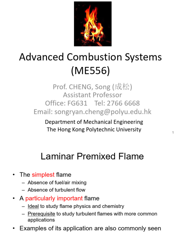Laminar Premixed Flame Analysis | PDF | Combustion | Continuum Mechanics
