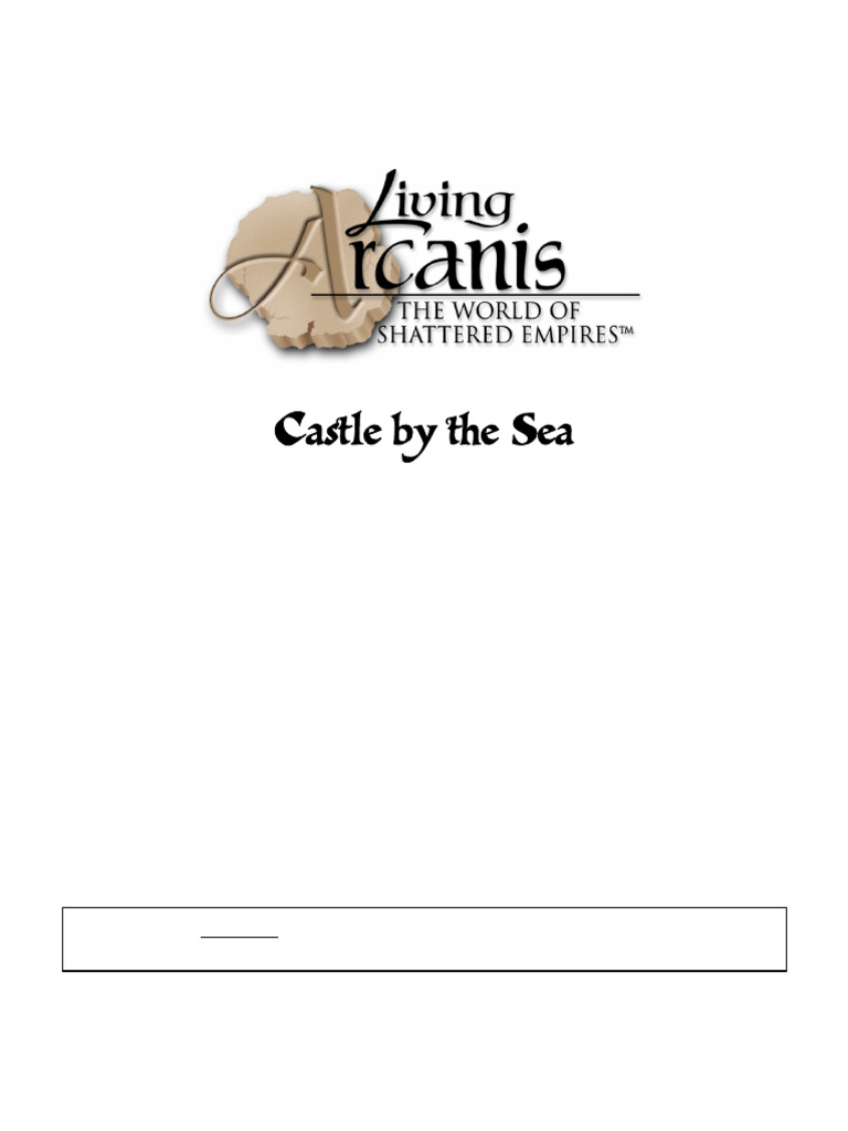 Arcanis - Living Arcanis - Castle by The Sea | PDF | D20 System ...