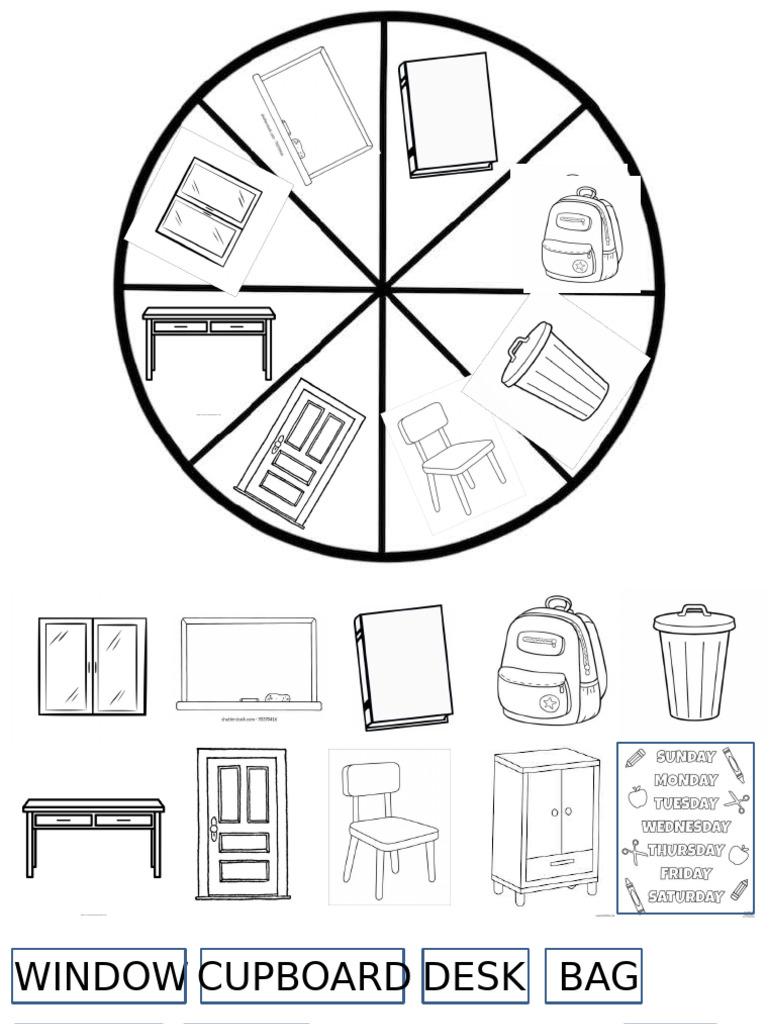 the classroom objects wheel | PDF