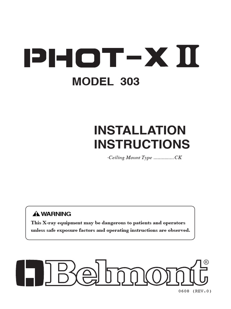 Dental X-Ray Model 303 Installation Guide | PDF | Electrical Wiring ...