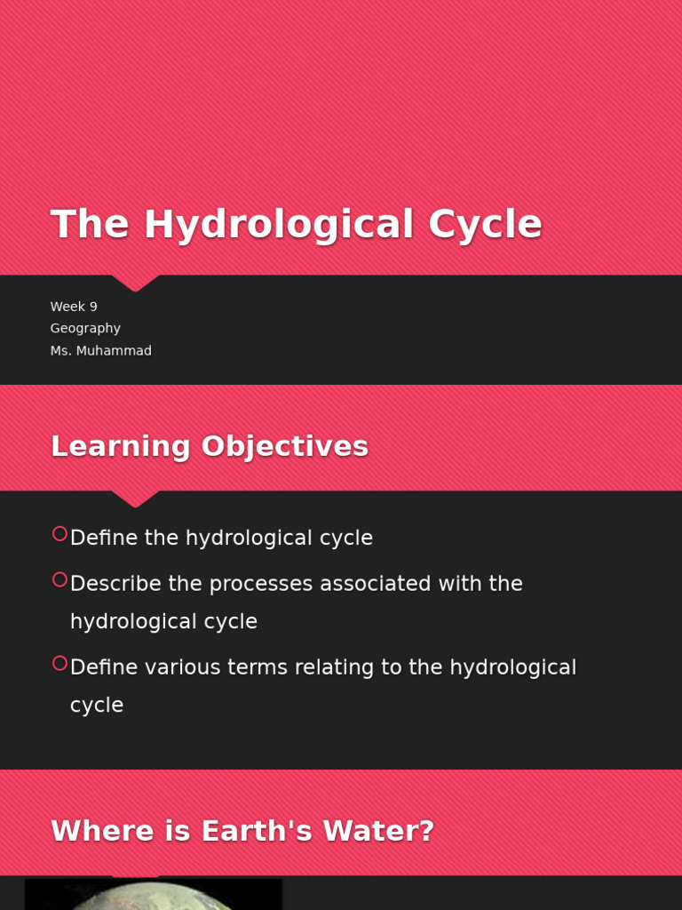 Lesson 4 - The Hydrological Cycle | PDF | Water Cycle | Water