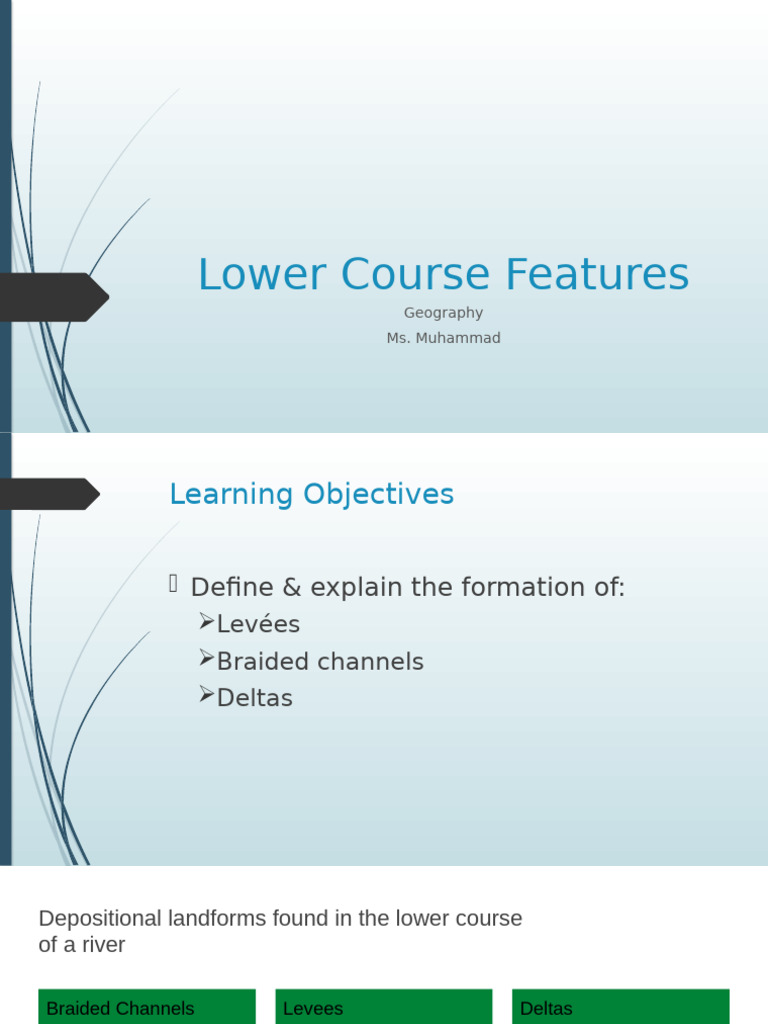Lesson 14 - Lower Course Features | PDF | Stream | River