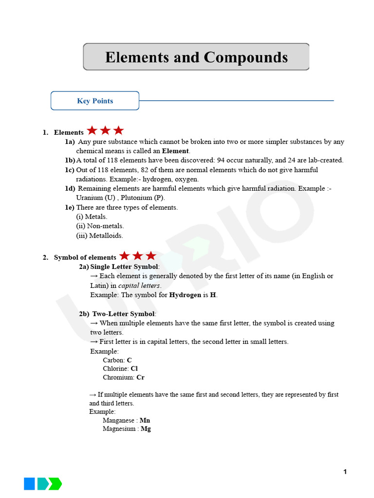 7 NPS CHE C3U1 Elements and Compounds | PDF | Chemical Elements | Chemical Substances