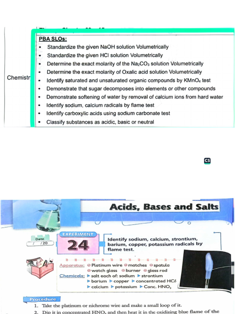 Chemistry Practical Notebook | PDF