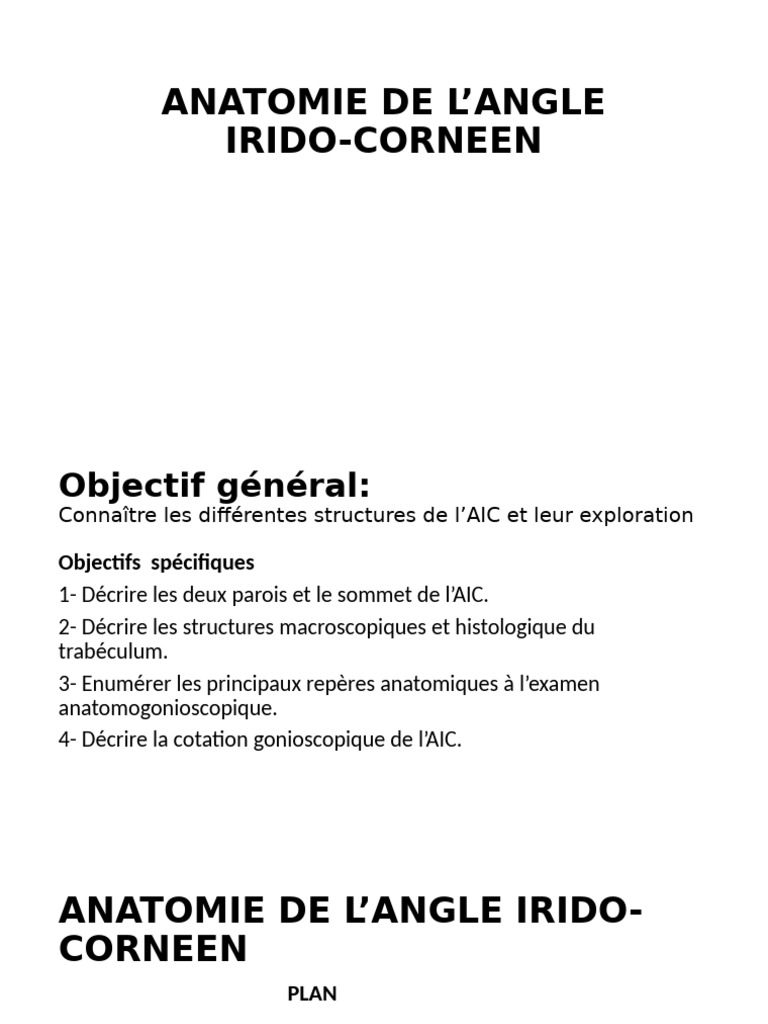 Anatomie de L'angle Irido-Corneen | PDF | Nerf | Anatomie