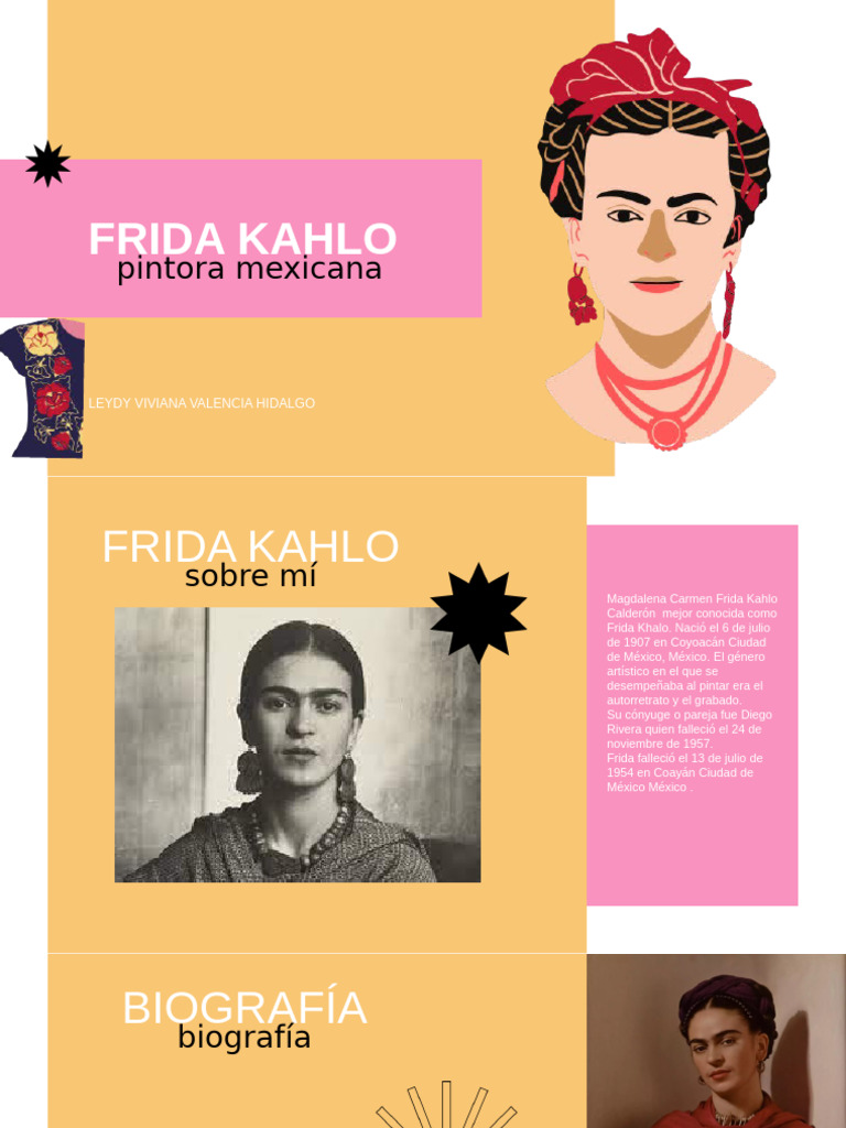 Biografia Frida Kahlo | PDF | Las artes
