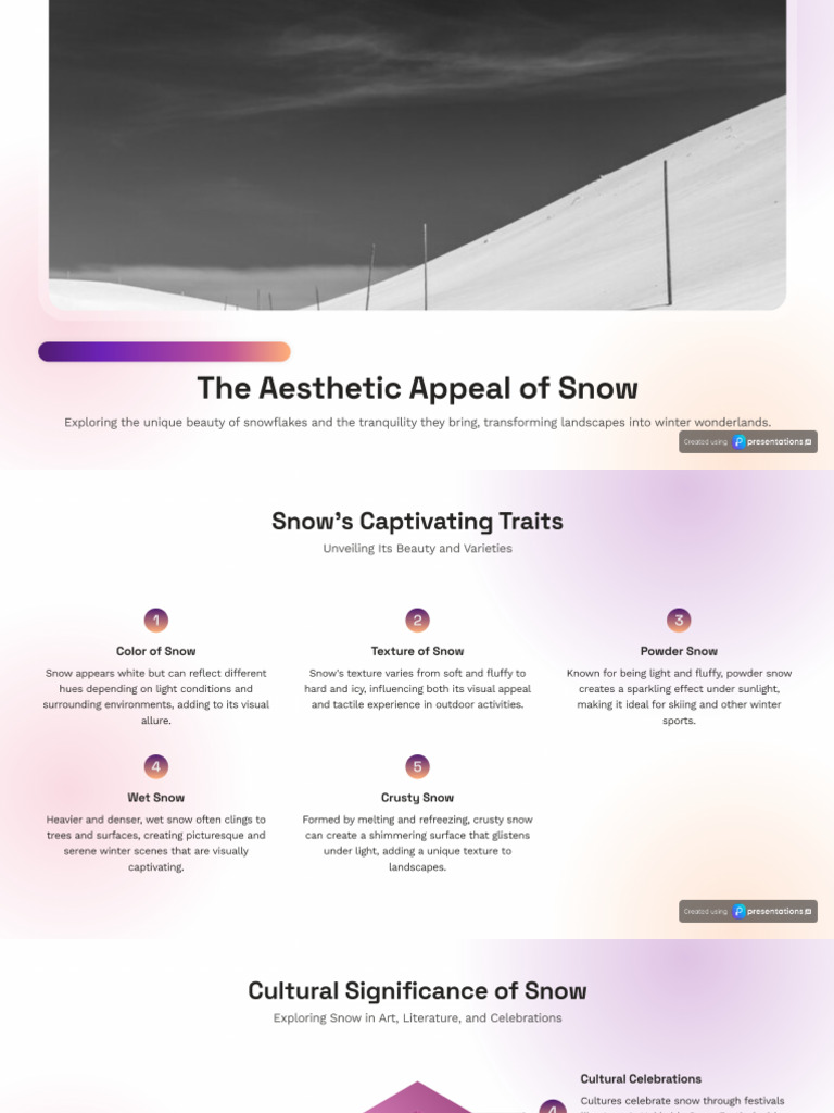 Beauty of Snow Presentation | PDF
