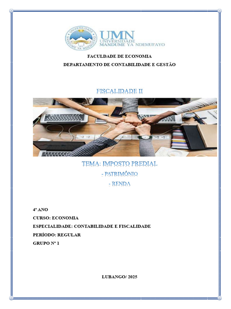 Trabalho em Grupo - Imposto Predial 3 | PDF | Impostos | Leasing