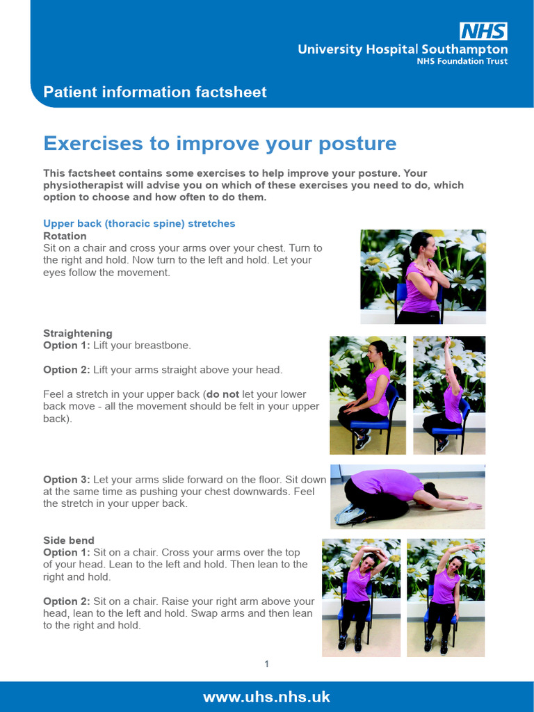 Exercises To Improve Your Posture 562 PIL | PDF | Knee | Foot