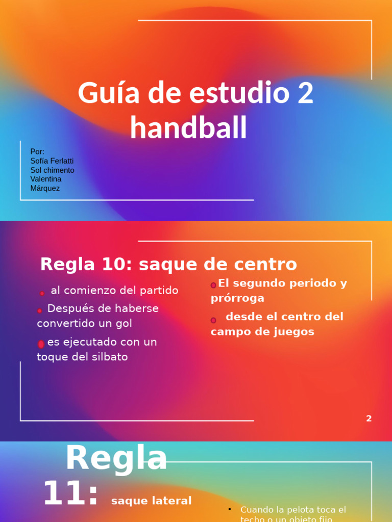 ISCAE. Sofia Ferlatti, Sol Chimento y Valentina Marquez. Handball | PDF | Defensor (Asociación ...