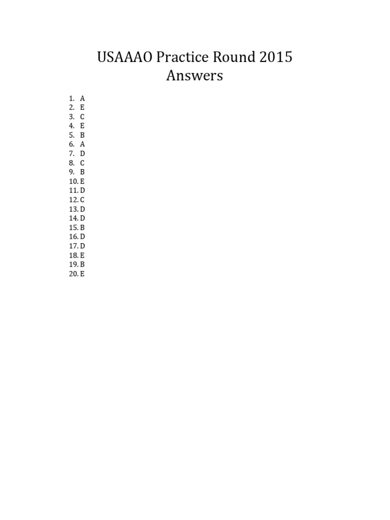2015 Practice Round Solutions | PDF