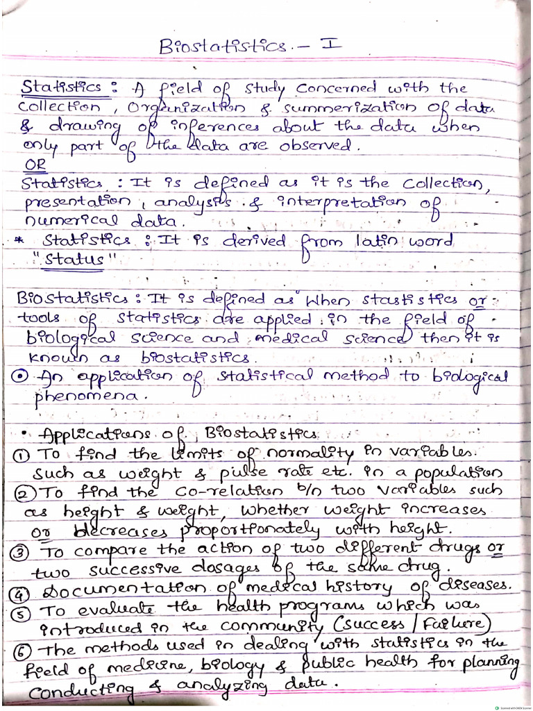 Biostatistics 1 | PDF