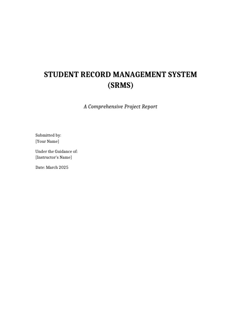 Student Record Management System | PDF