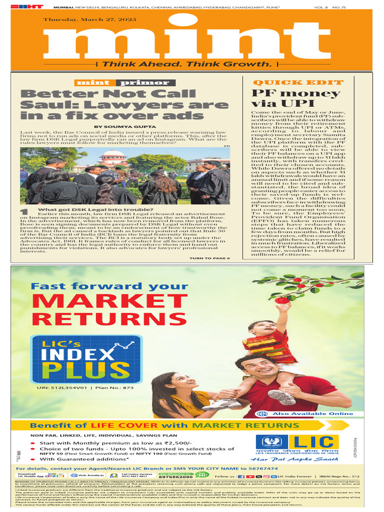 Mint Mumbai 27-03-2025 | PDF