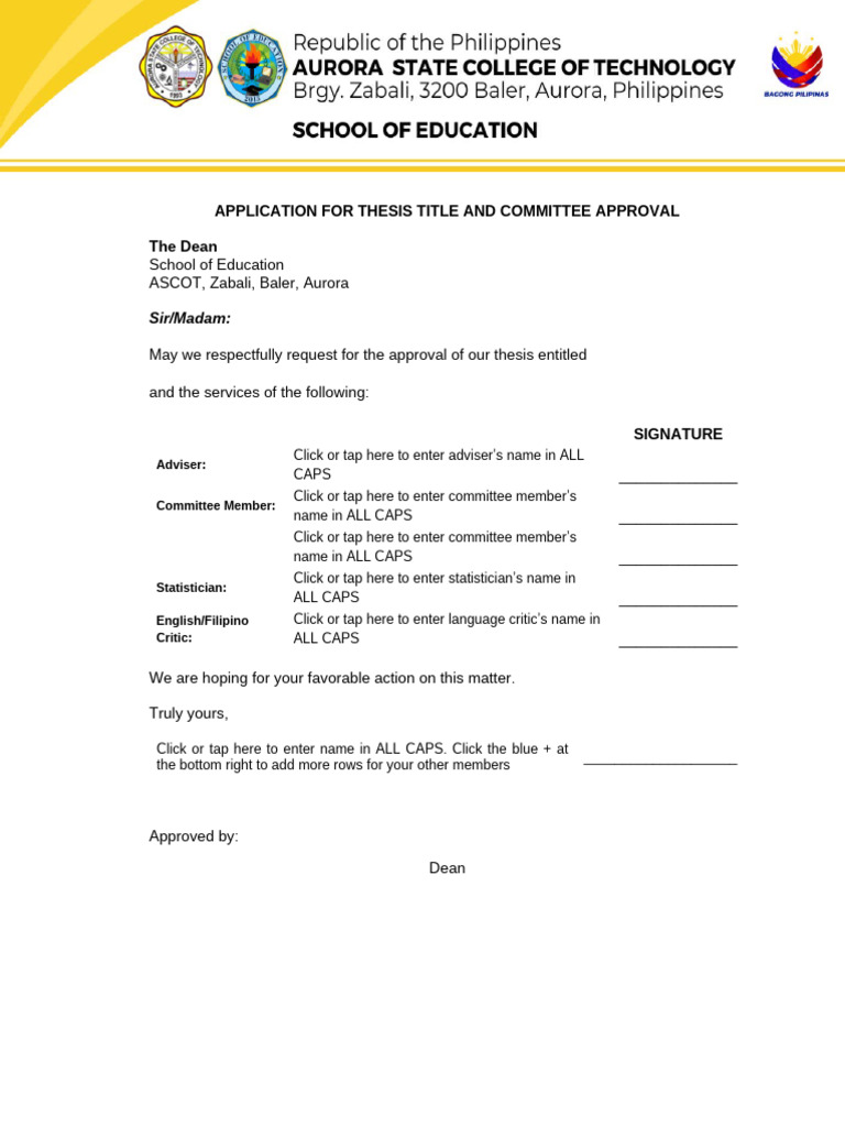 SoEd Routing Forms - Fillable | PDF | Thesis | Academia