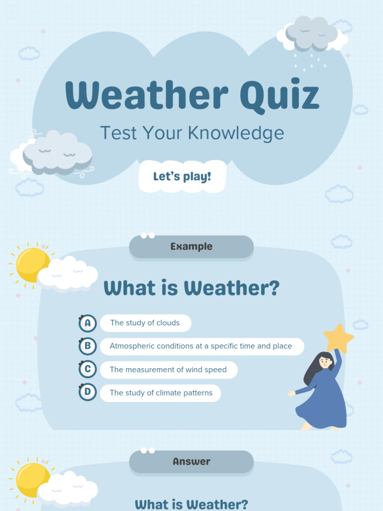weather quiz | PDF | Cyclone | Weather