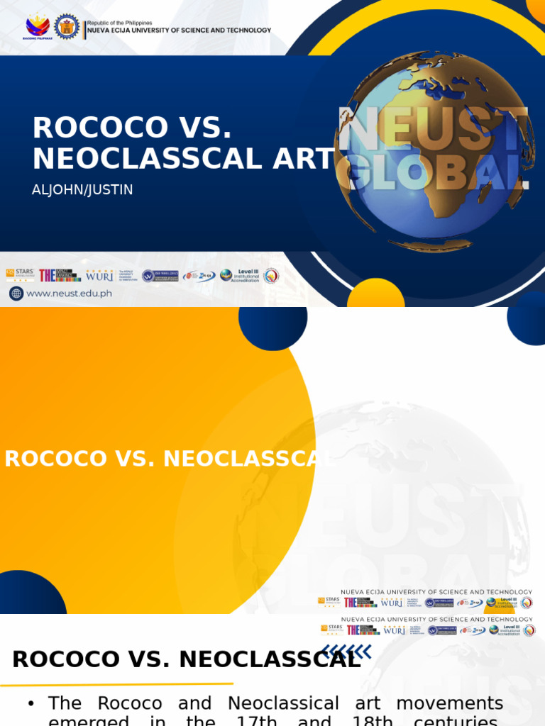 Rococo vs. Neoclassical Art Overview | PDF | Typefaces | Poster