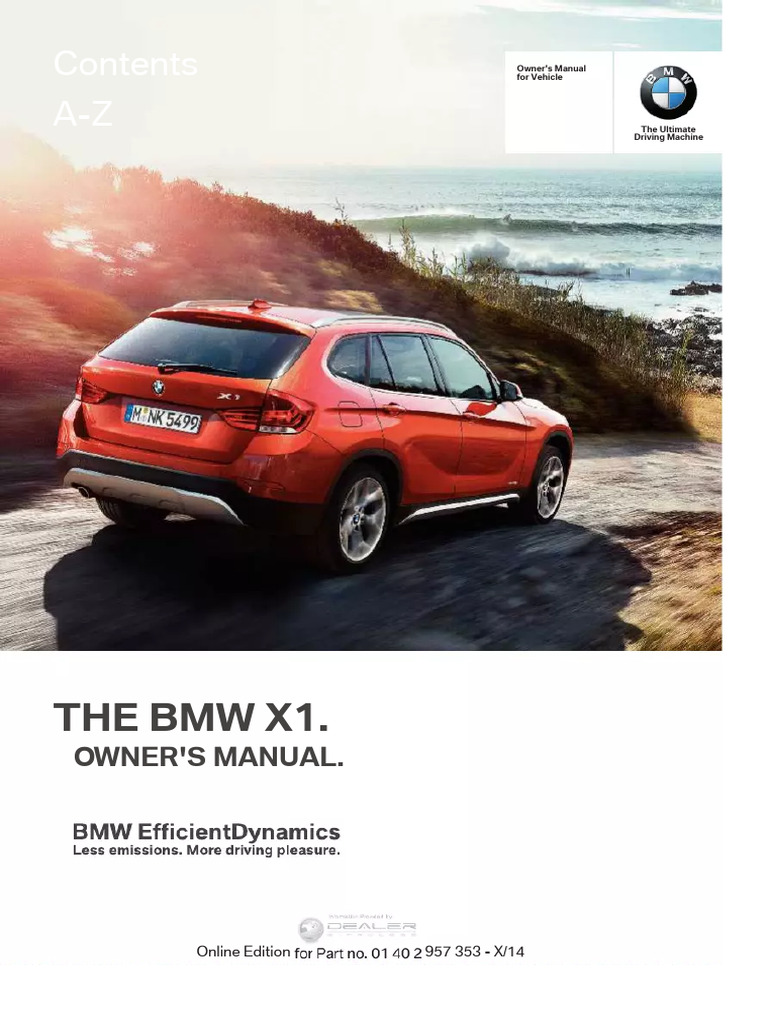 BMW X1 Owner's Manual 2025 | PDF