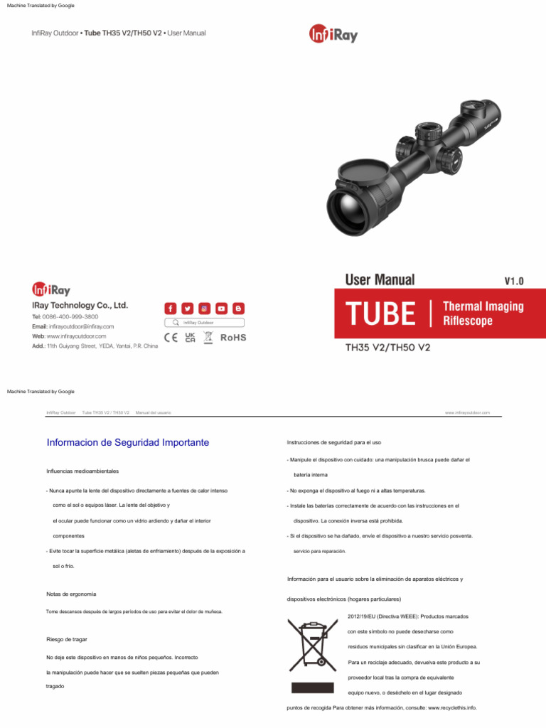 TUBE TH35V2 TH50V2 User Manual-Espa | PDF