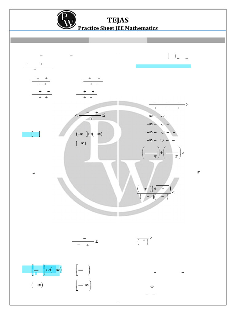 Basic Math & Logarithm _ Practice Sheet __ Arjuna JEE 2024 | PDF ...