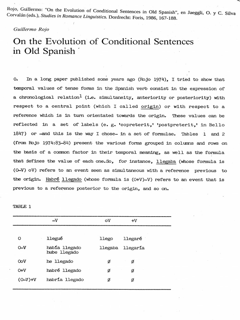 On The Evolution of Conditional Sentence | PDF