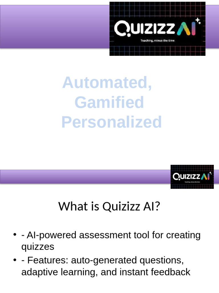 Quizizz AI: Gamified Quiz Creation Tool | PDF